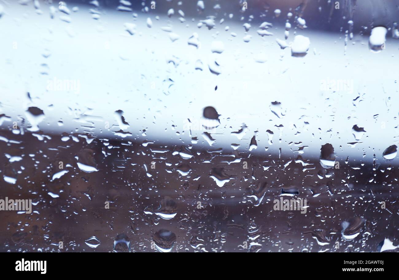 Rain drops on the window glass Stock Photo - Alamy
