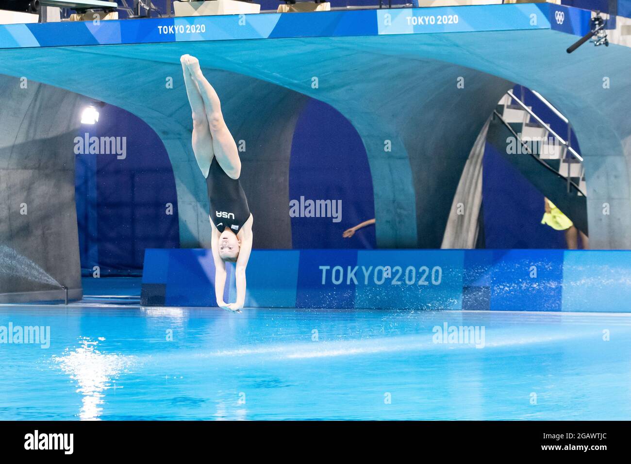 July 31, 2021: Hailey Hernandez of United States dives during the Women ...