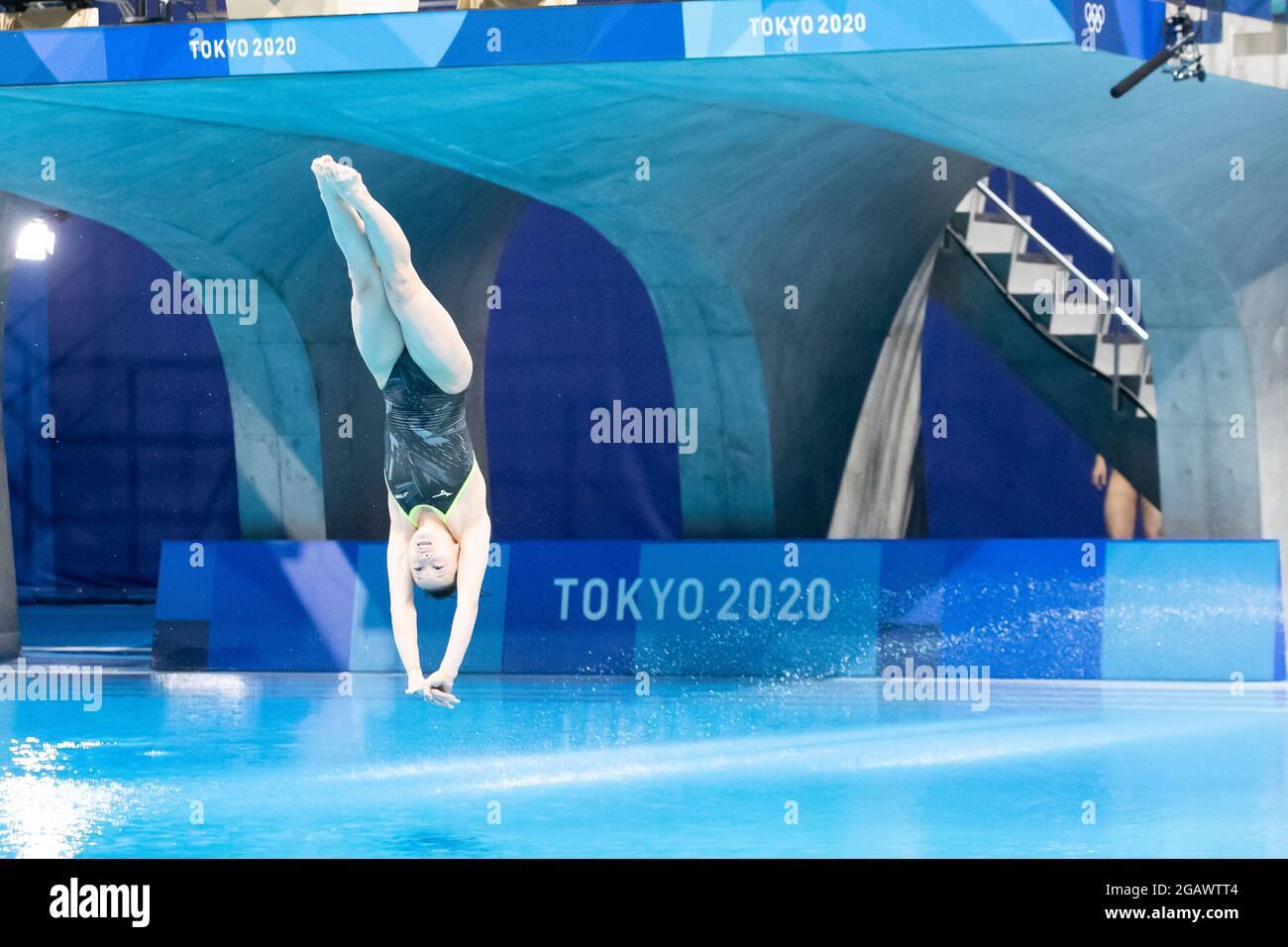 July 31, 2021: Sayaka Mikami of Japan dives during the Women's 3m ...