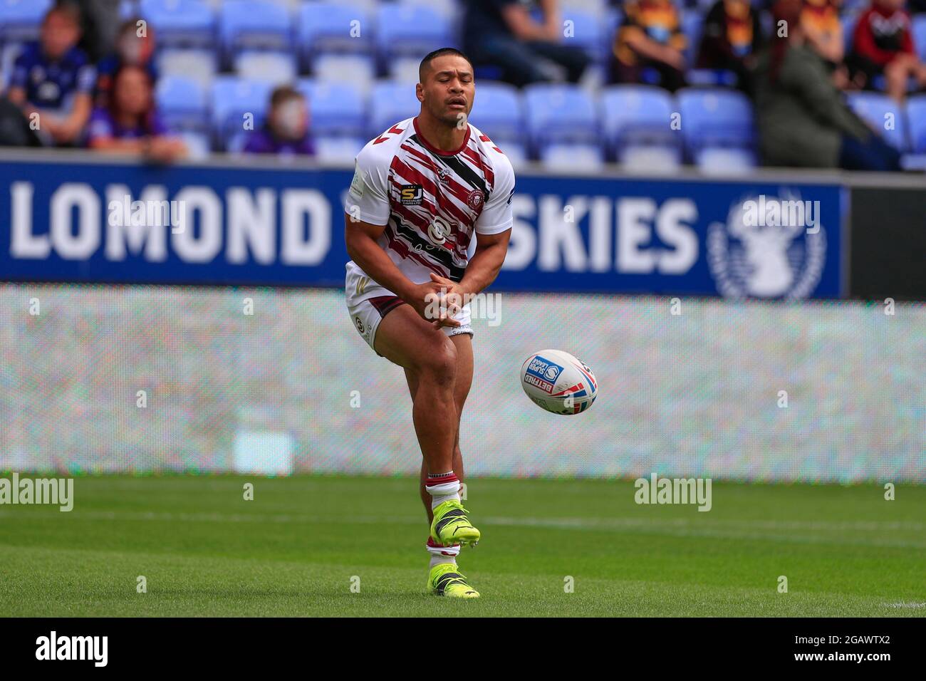 Willie Isa (11) of Wigan Warriors during the pre-game warm up Stock ...