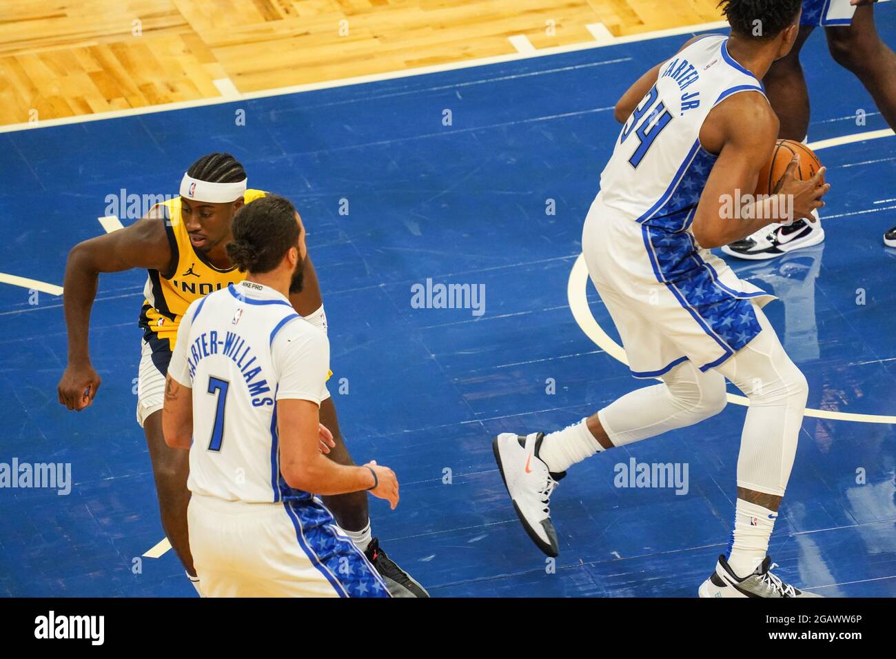 Orlando, Florida, USA, April 9, 2021, Indiana Pacers face the Orlando ...