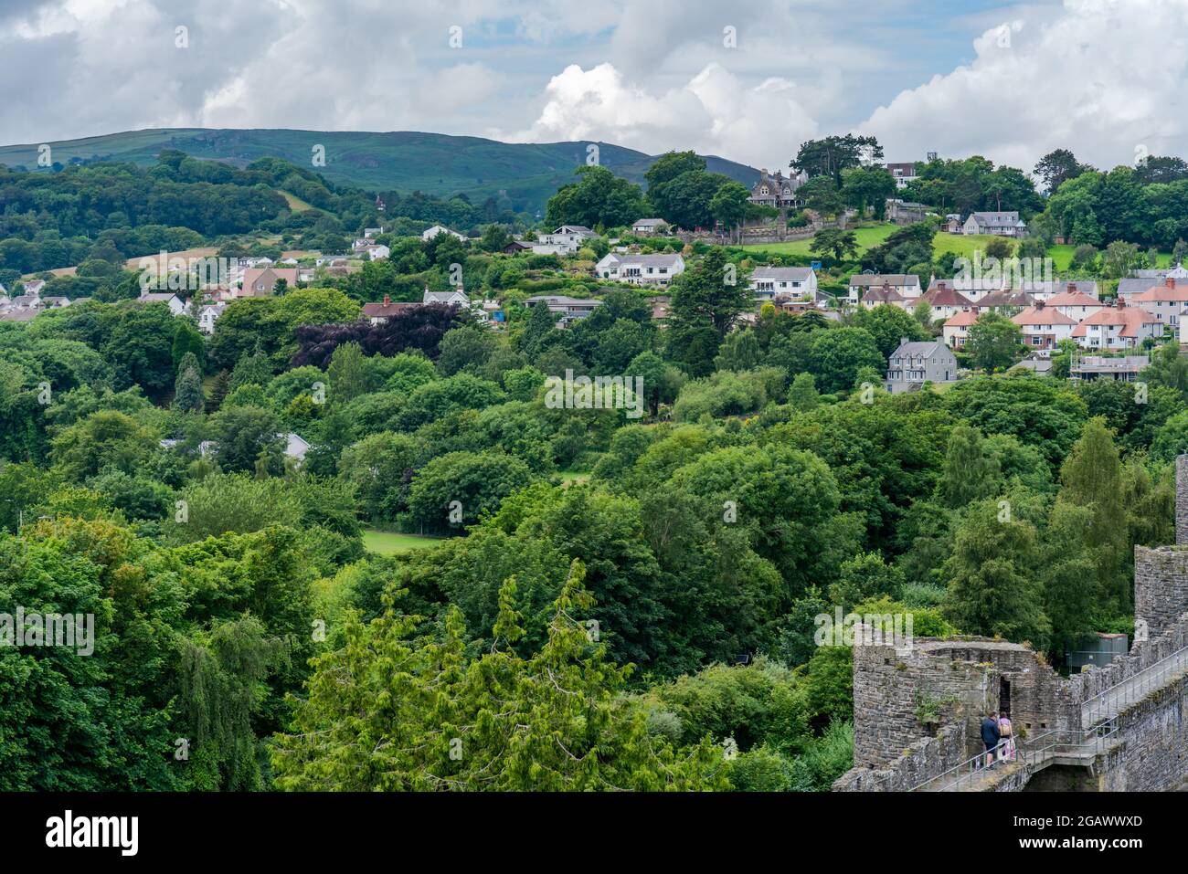 Conwy castle aerial hi-res stock photography and images - Alamy