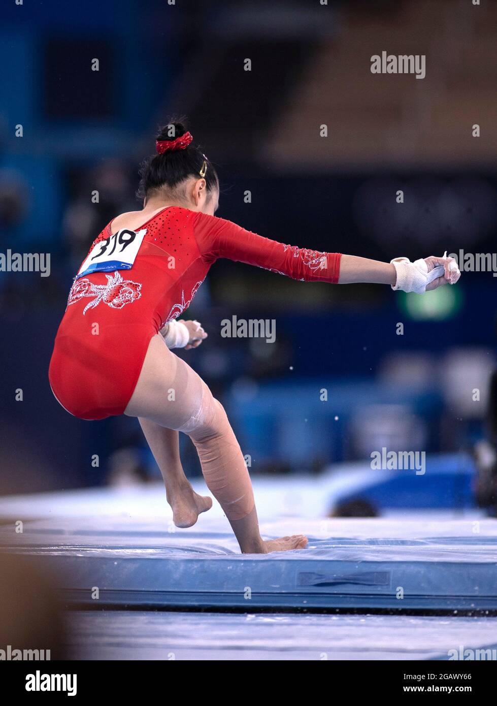 Tokyo, Japan. 1st Aug, 2021. Fan Yilin of China misses during the women ...