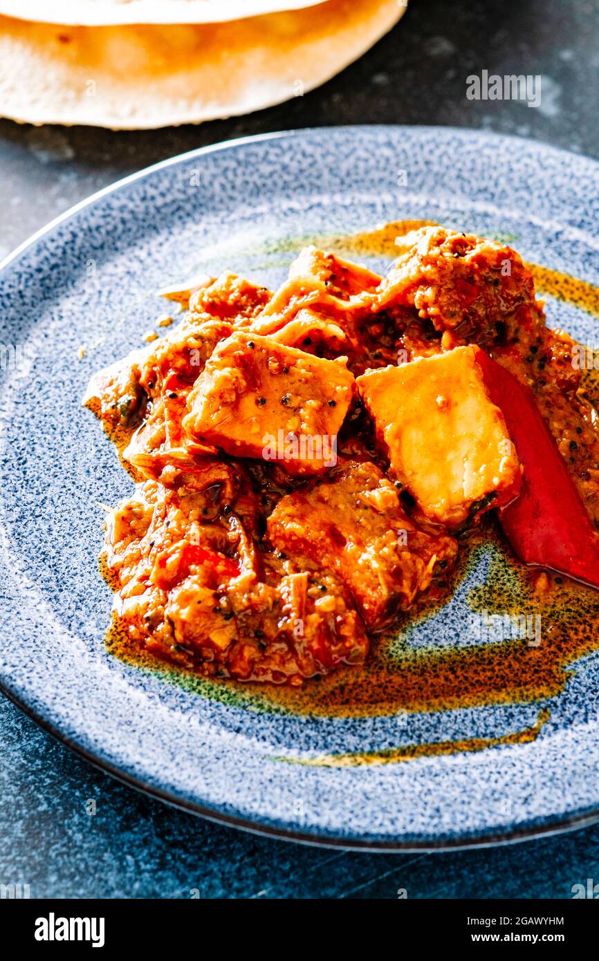 Indian Vegetarian Dish of Paneer with Dhal - Dal - FOODPIX WHITE ...