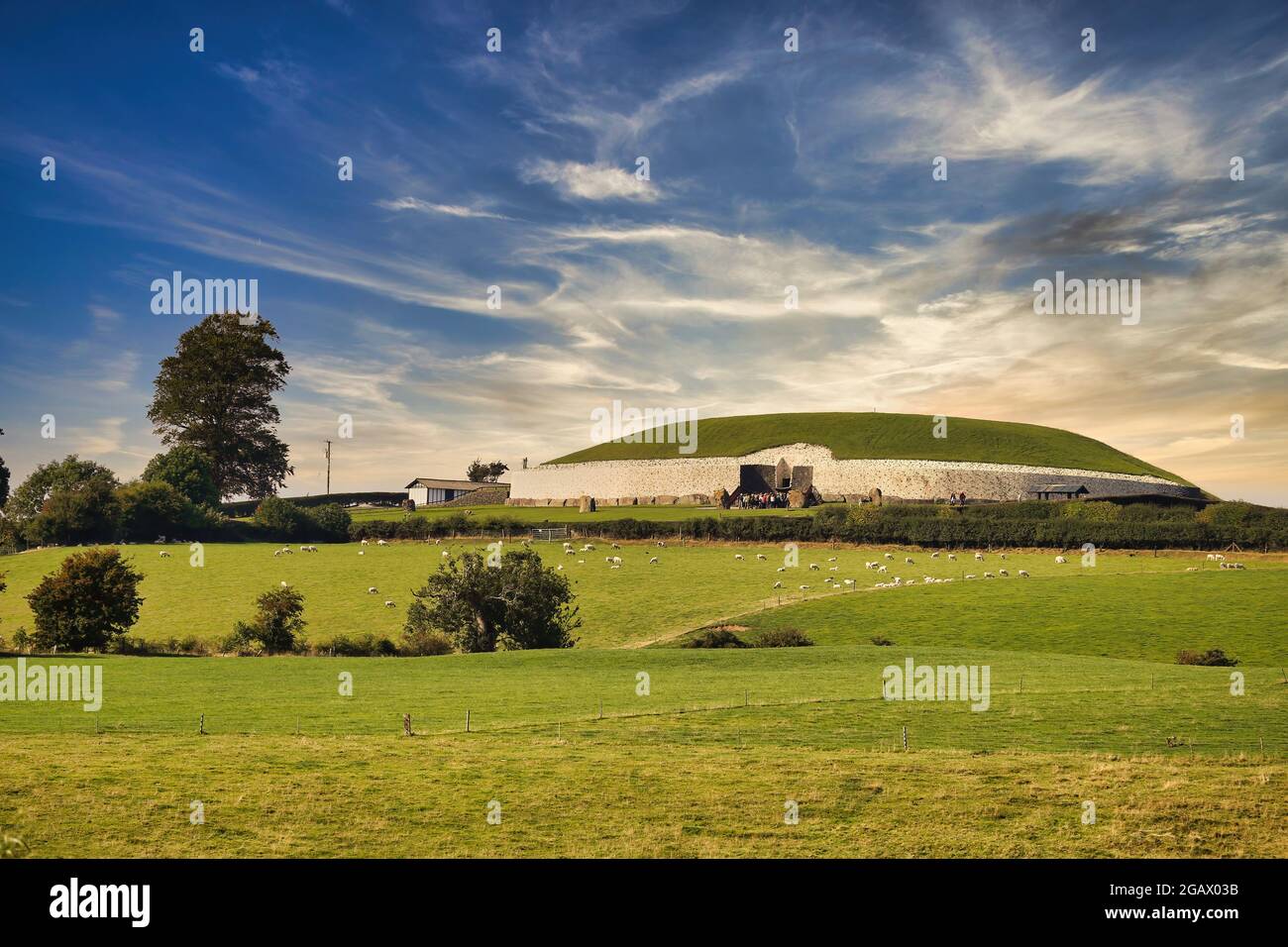 Newgrange. the famous megalithic passage tomb built by celtic druids ...