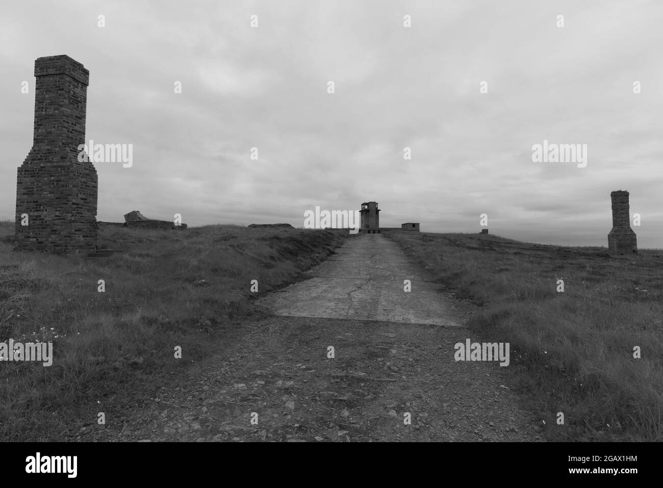 Remains of wartime military camp at Stanger Head, Isle of Flotta ...