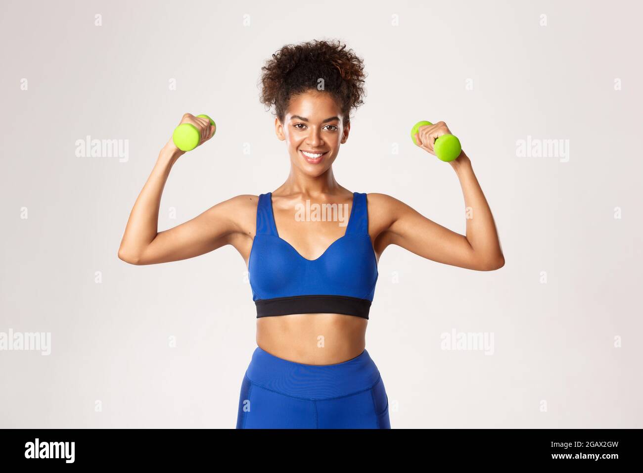 Concept of sport and workout. Strong and fit african-american fitness ...