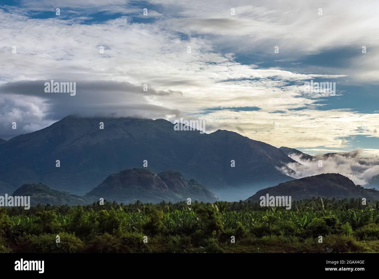Wonderful view of the clouds from Alsoda mountains in Abha city ...
