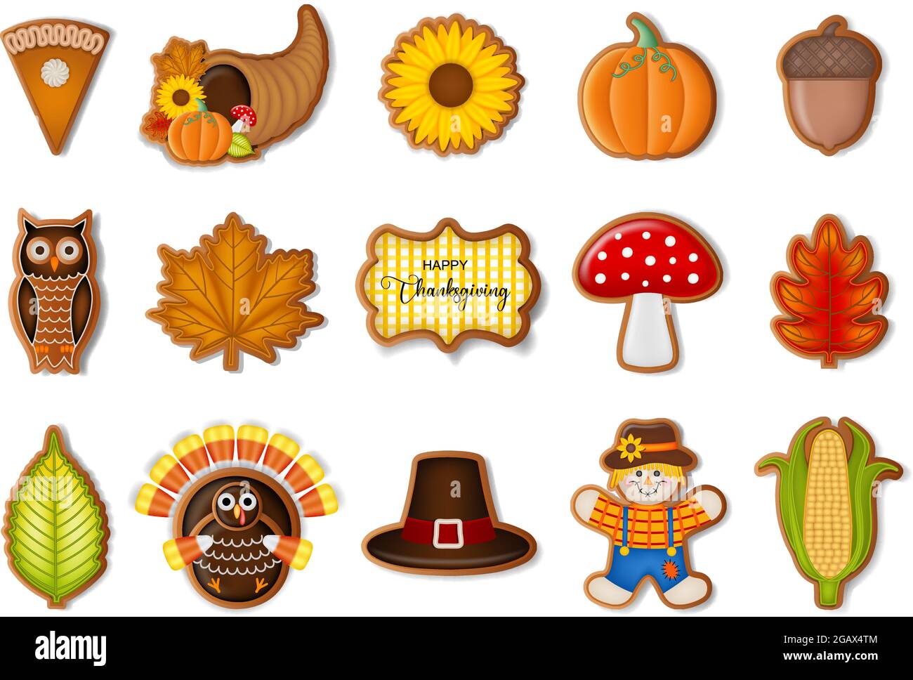 Corn leaves thanksgiving day Stock Vector Images - Alamy