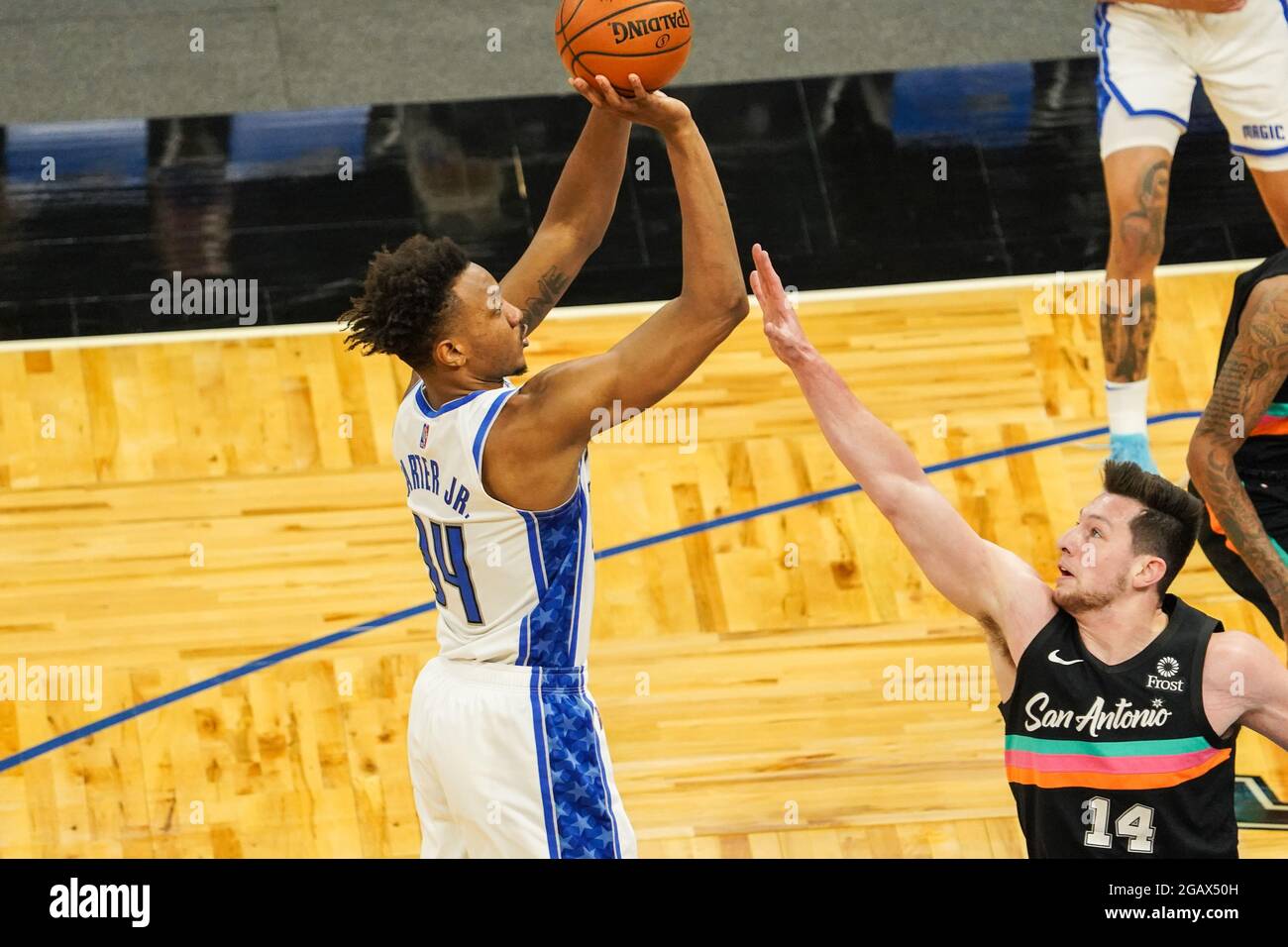 Orlando, Florida, USA, April 12, 2021, Orlando Magic center Wendell ...