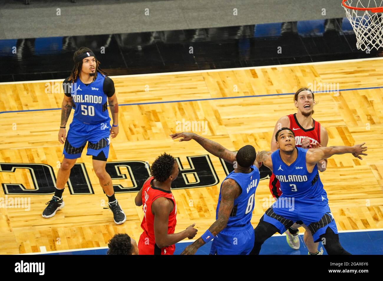 Orlando, Florida, USA, April 18, 2021, Houston Rockets face the Orlando ...