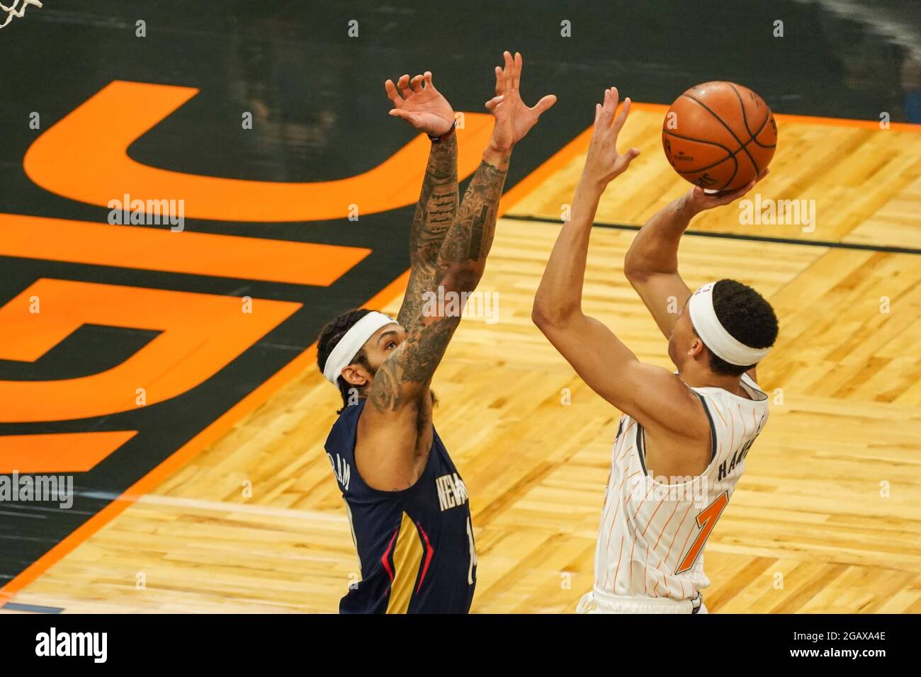 Orlando, Florida, USA, February 19, 2021, Orlando Magic Point Guard RJ ...