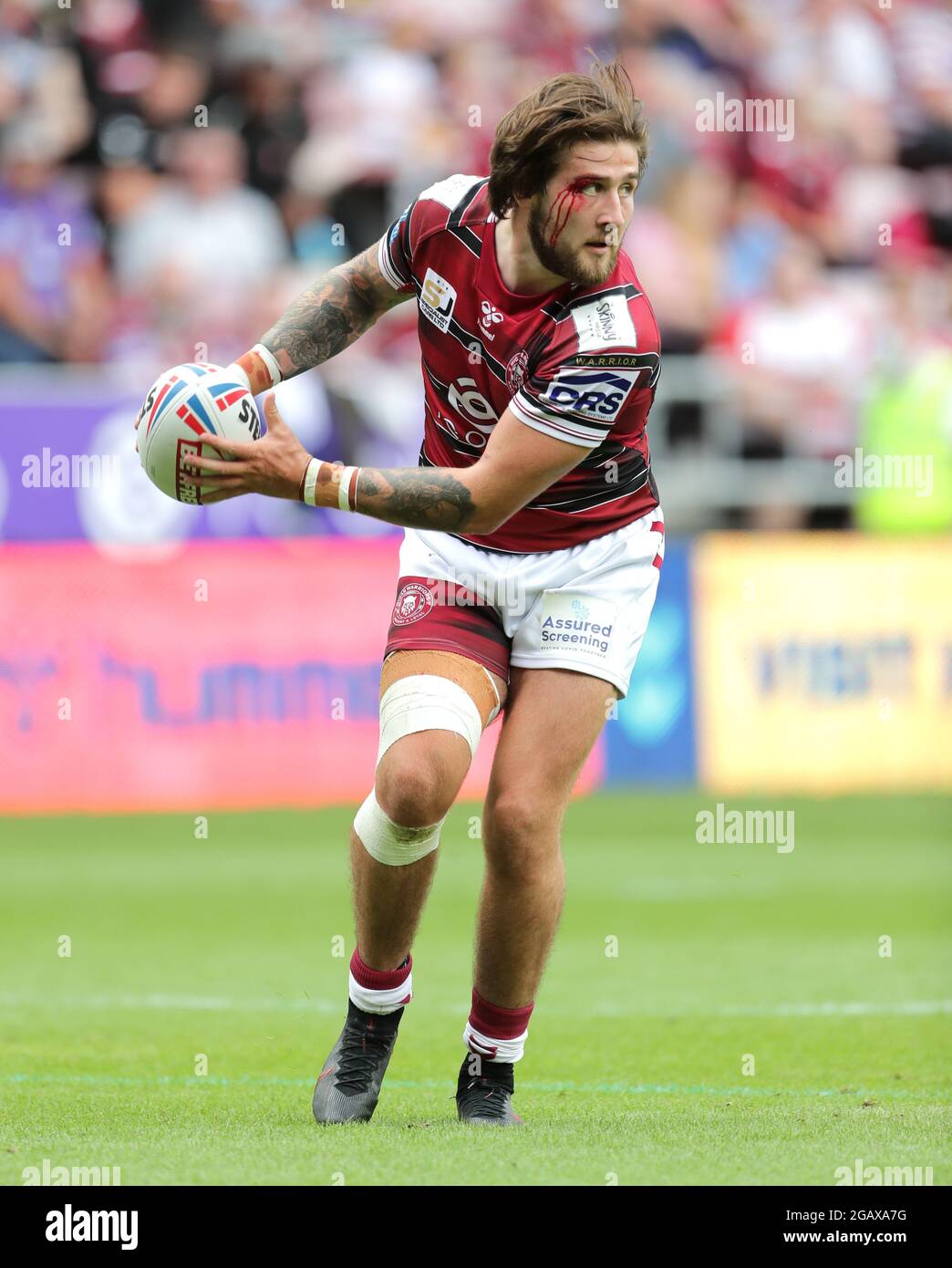 Wigan Warriors' Joe Shorrocks in action during the Betfred Super League ...