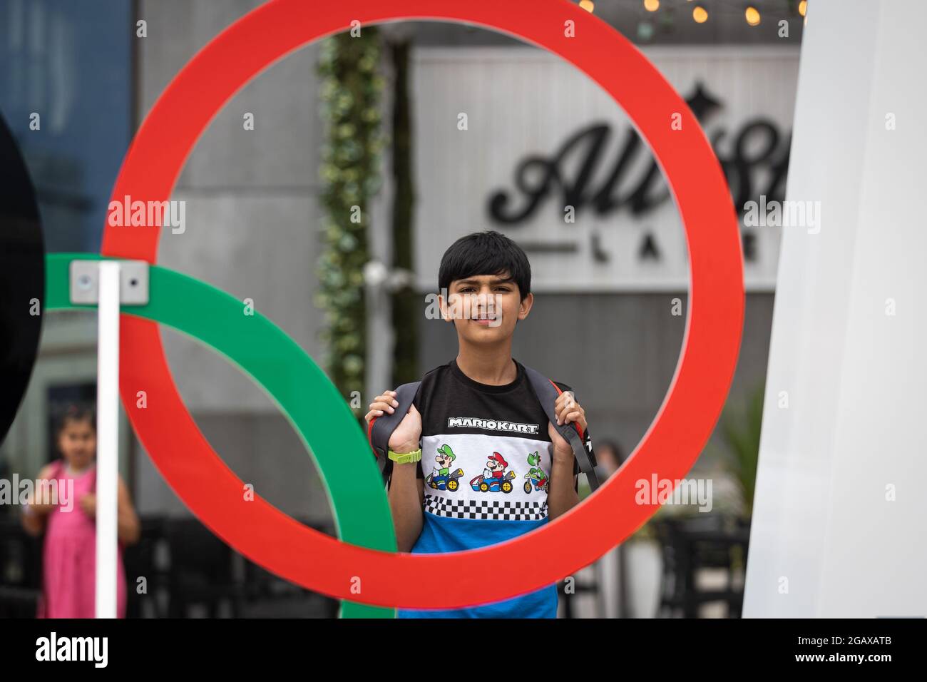 LONDON, UK. JULY 31ST. General views of the Tokyo 2020 Olympics fanzone ...
