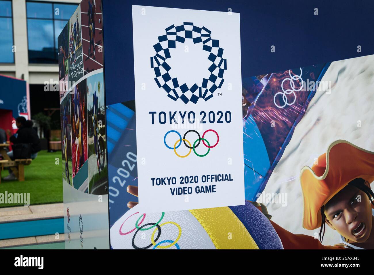 LONDON, UK. JULY 31ST. General views of the Tokyo 2020 Olympics fanzone ...