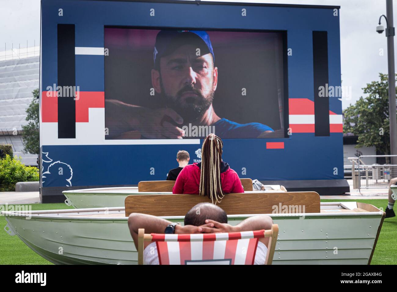 LONDON, UK. JULY 31ST. General views of the Tokyo 2020 Olympics fanzone ...