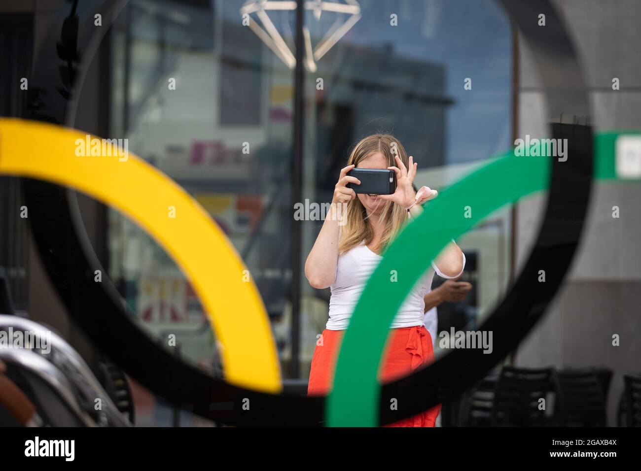 LONDON, UK. JULY 31ST. General views of the Tokyo 2020 Olympics fanzone ...
