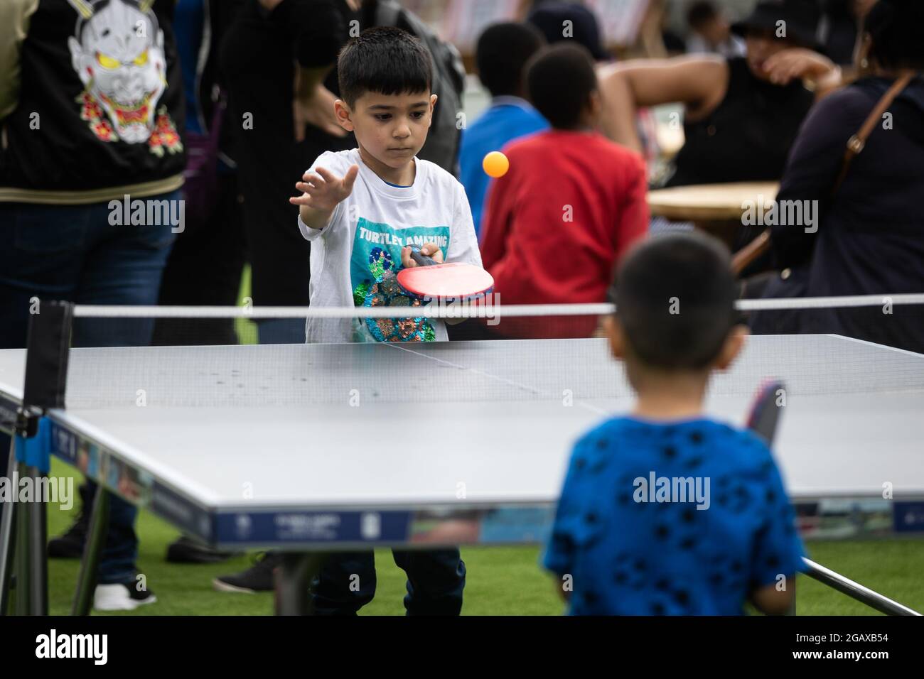 LONDON, UK. JULY 31ST. General views of the Tokyo 2020 Olympics fanzone ...