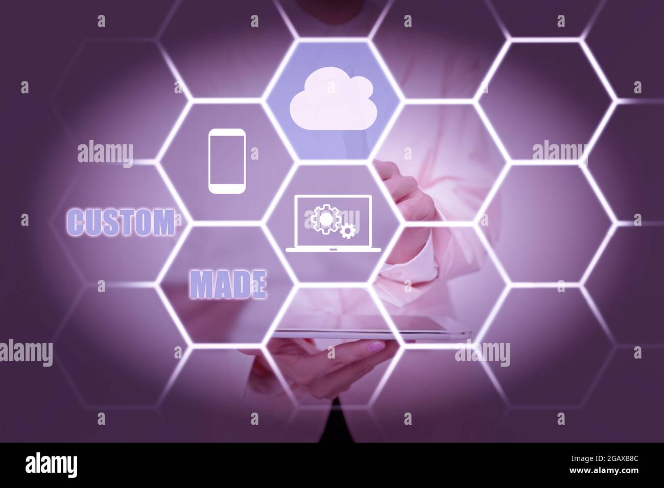 Hand writing sign Custom Made, Concept meaning personalized object ...