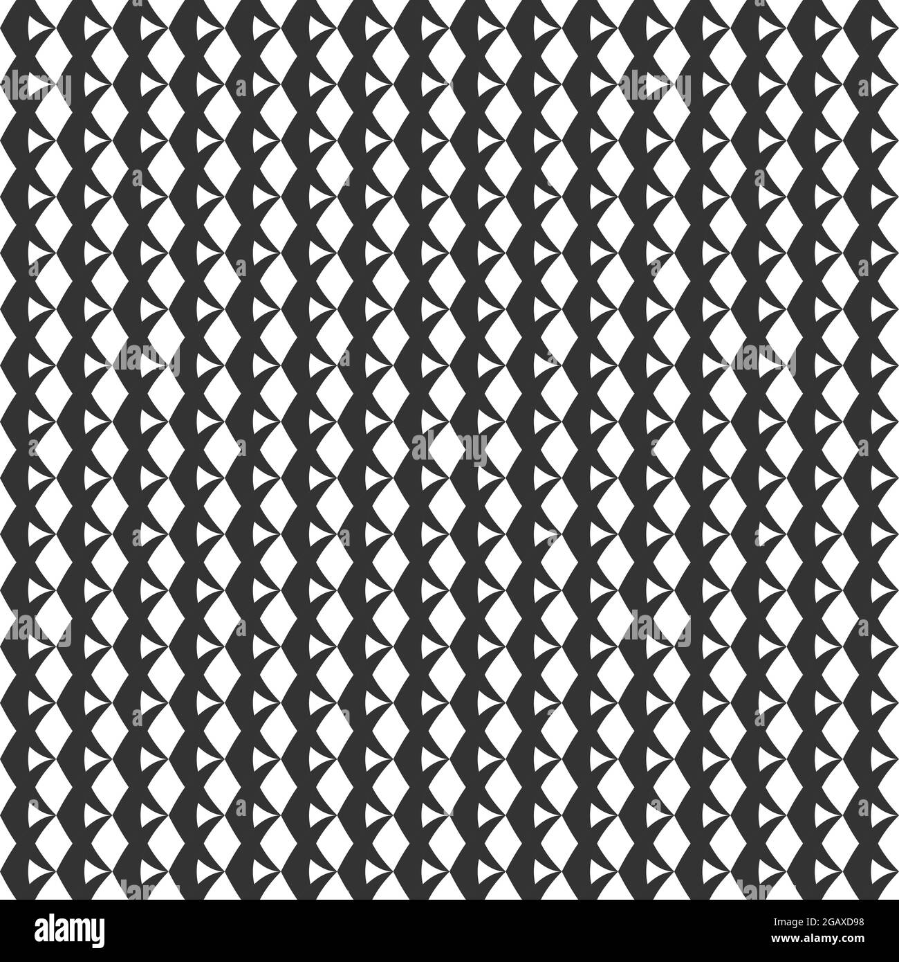Black And White Monochrome Seamlessly Repeatable Geometric Pattern