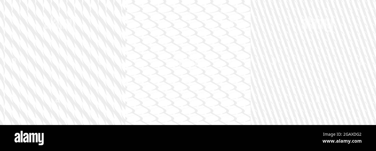 Set of 3 seamlessly repeatable, repetitive geometric pattern ...
