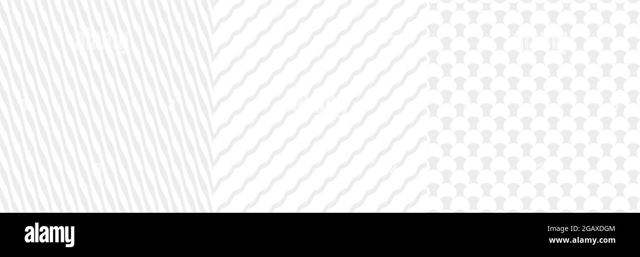 Set of 3 seamlessly repeatable, repetitive geometric pattern ...