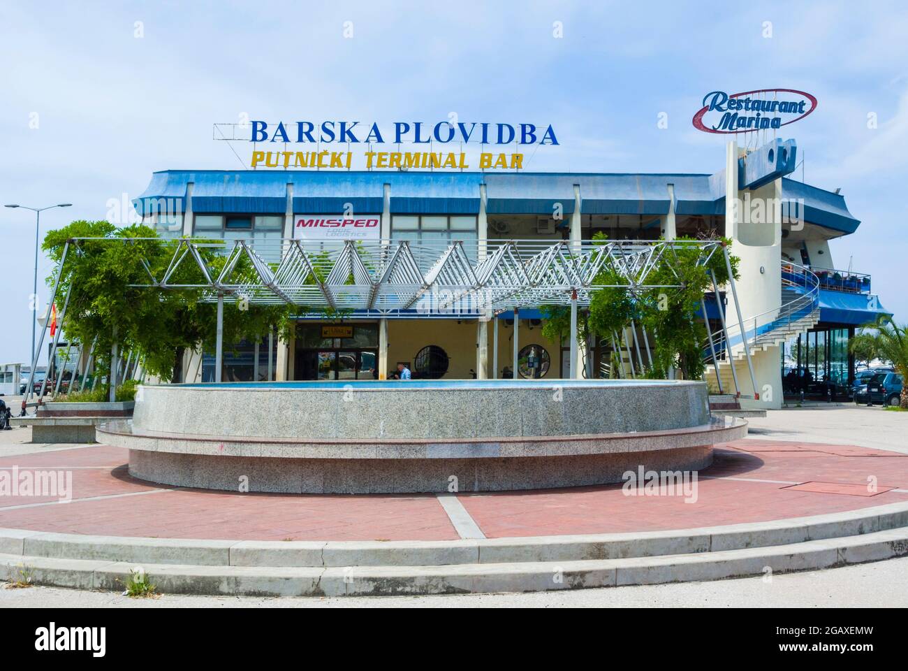 Putnicki Terminal, Ferry boat terminal, Bar, Montenegro Stock Photo - Alamy