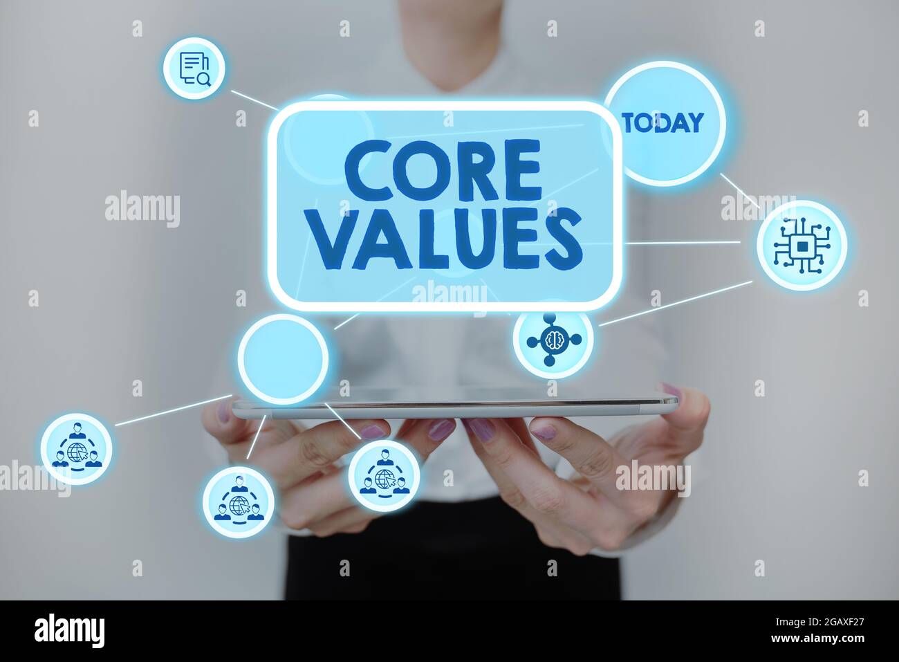 Writing displaying text Core Values. Business idea principles which ... Writing displaying text Core Values. Business idea principles which ...