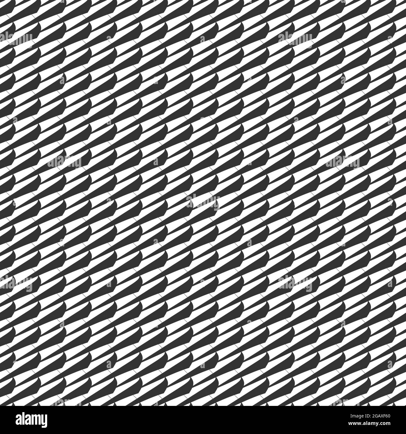 Black And White Monochrome Seamlessly Repeatable Geometric Pattern