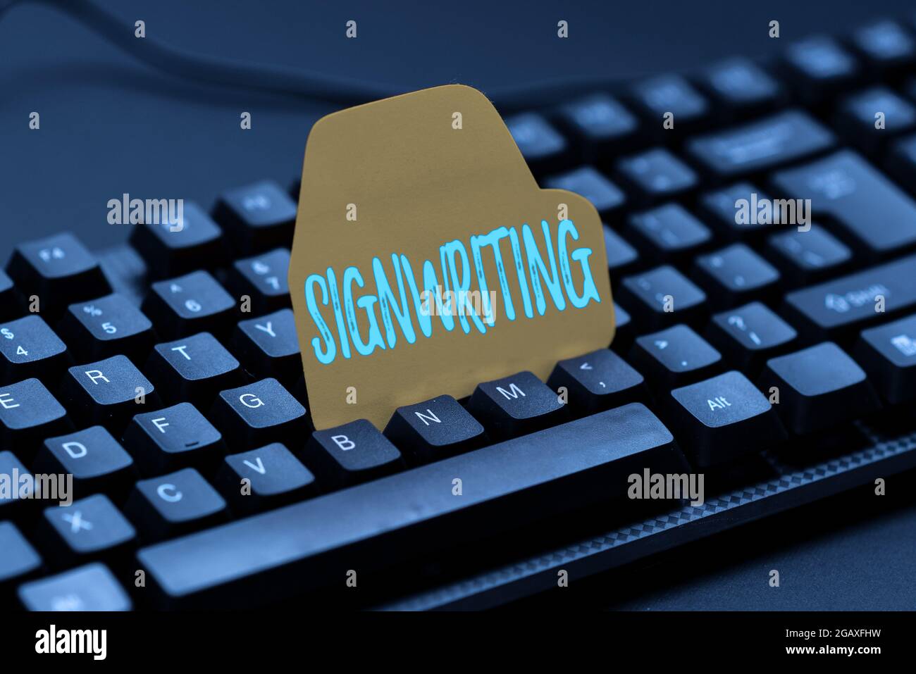 Text sign showing Signwriting. Business approach any type of clear ...