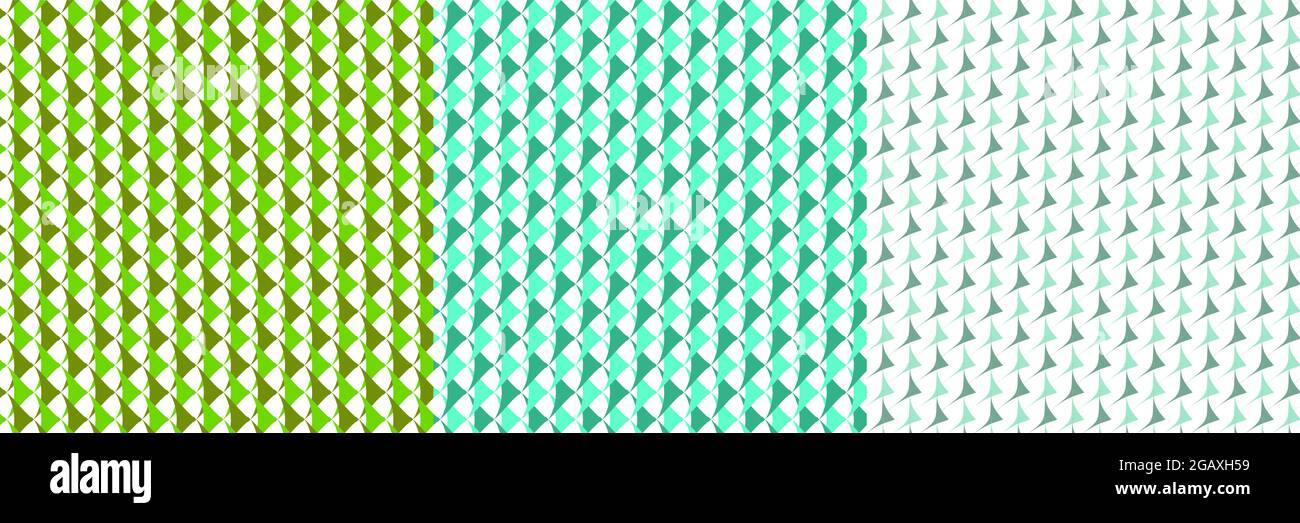 Set of 3 seamlessly repeatable, repetitive geometric pattern ...