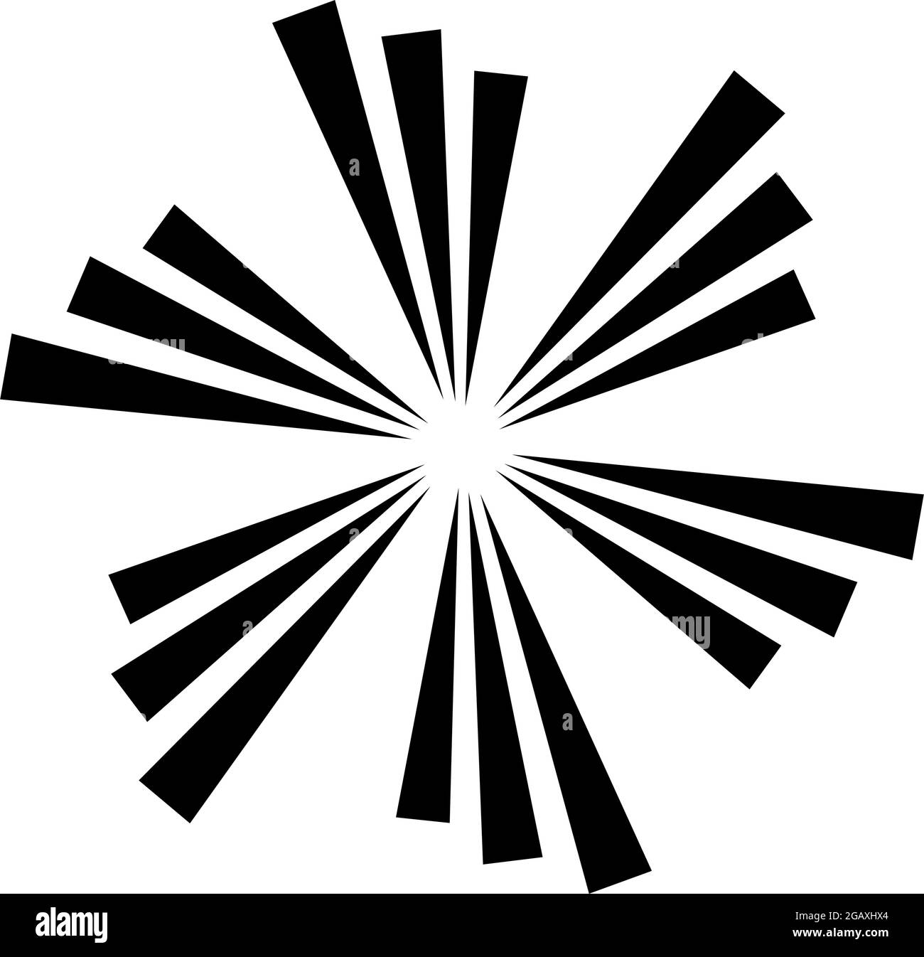 Abstract burst, flash, flare lines. Radial, radiating lines circular ...
