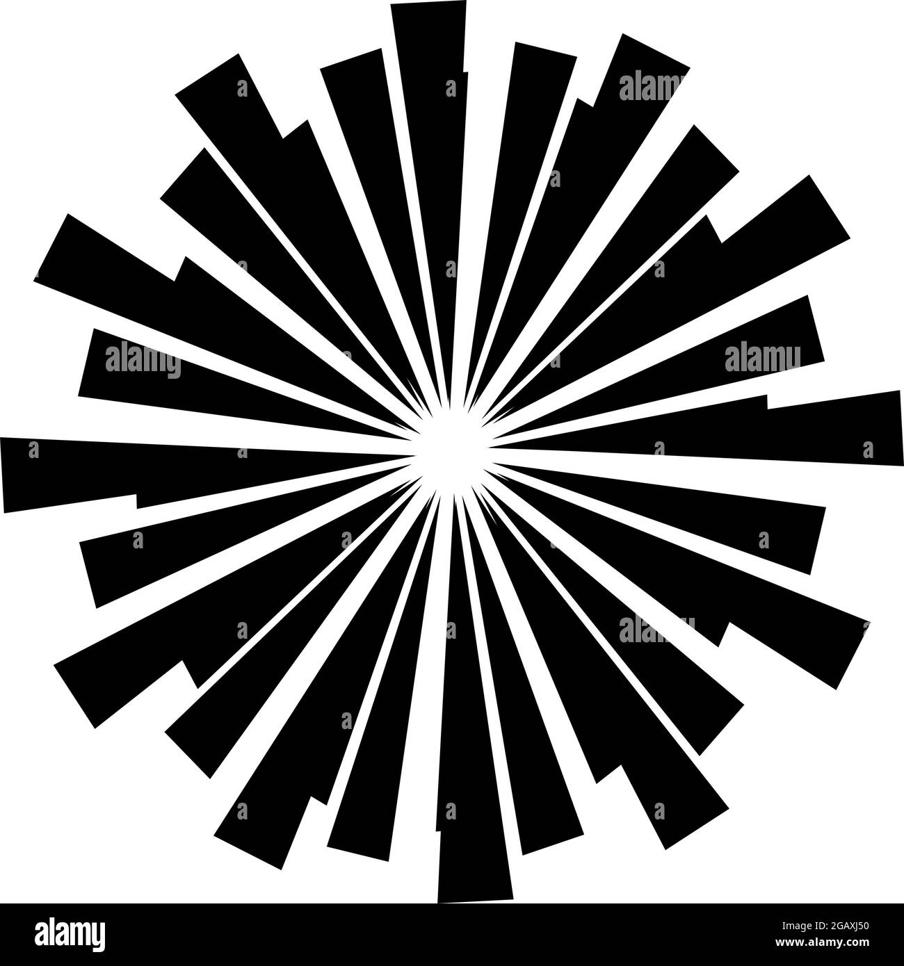 Abstract burst, flash, flare lines. Radial, radiating lines circular ...