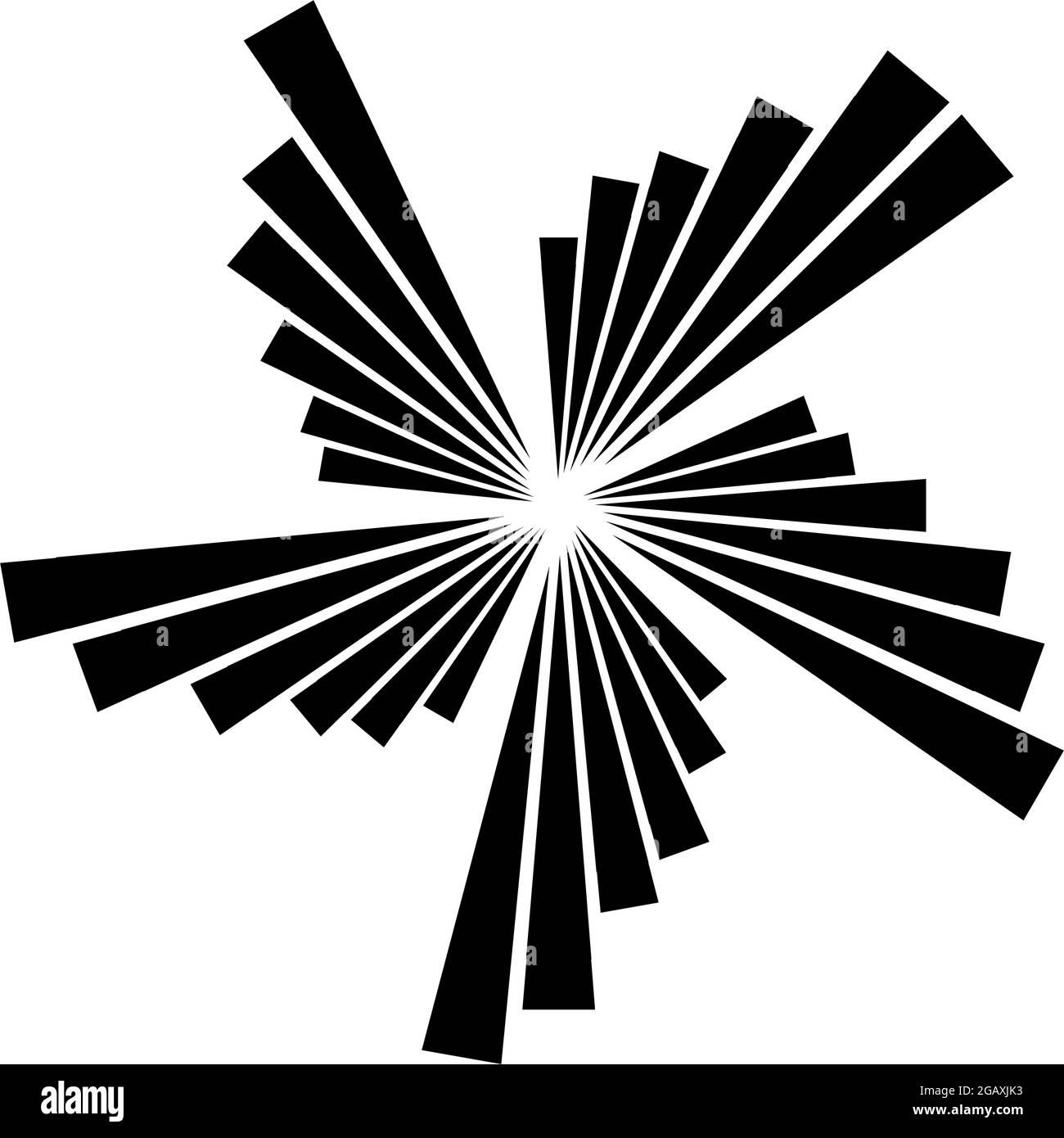 Abstract burst, flash, flare lines. Radial, radiating lines circular ...