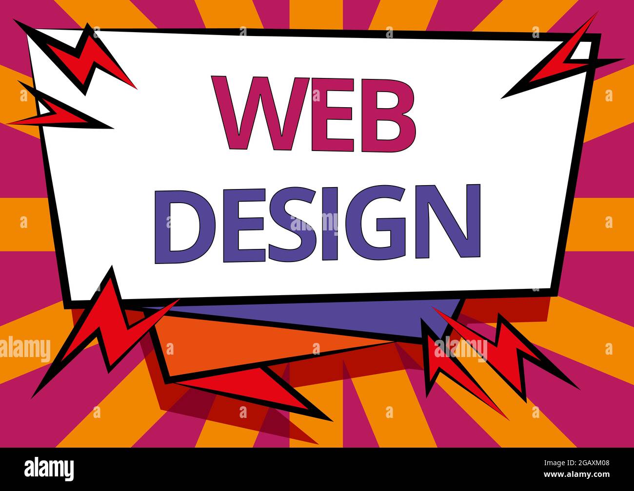 Conceptual caption Web Design. Word Written on website creation which ...