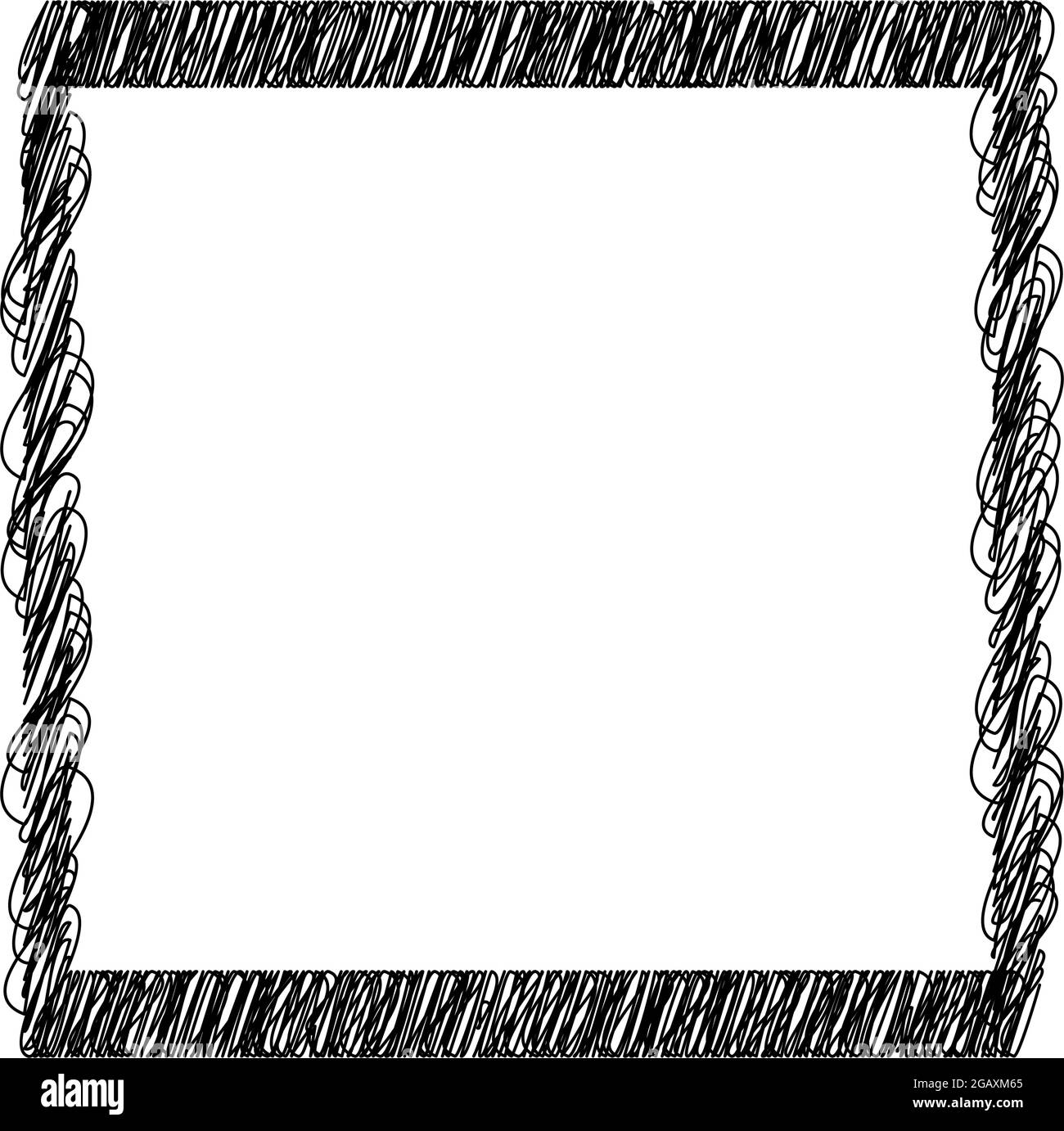 Square, rectangle scribbling, sketchy, sketch doodle lines element ...