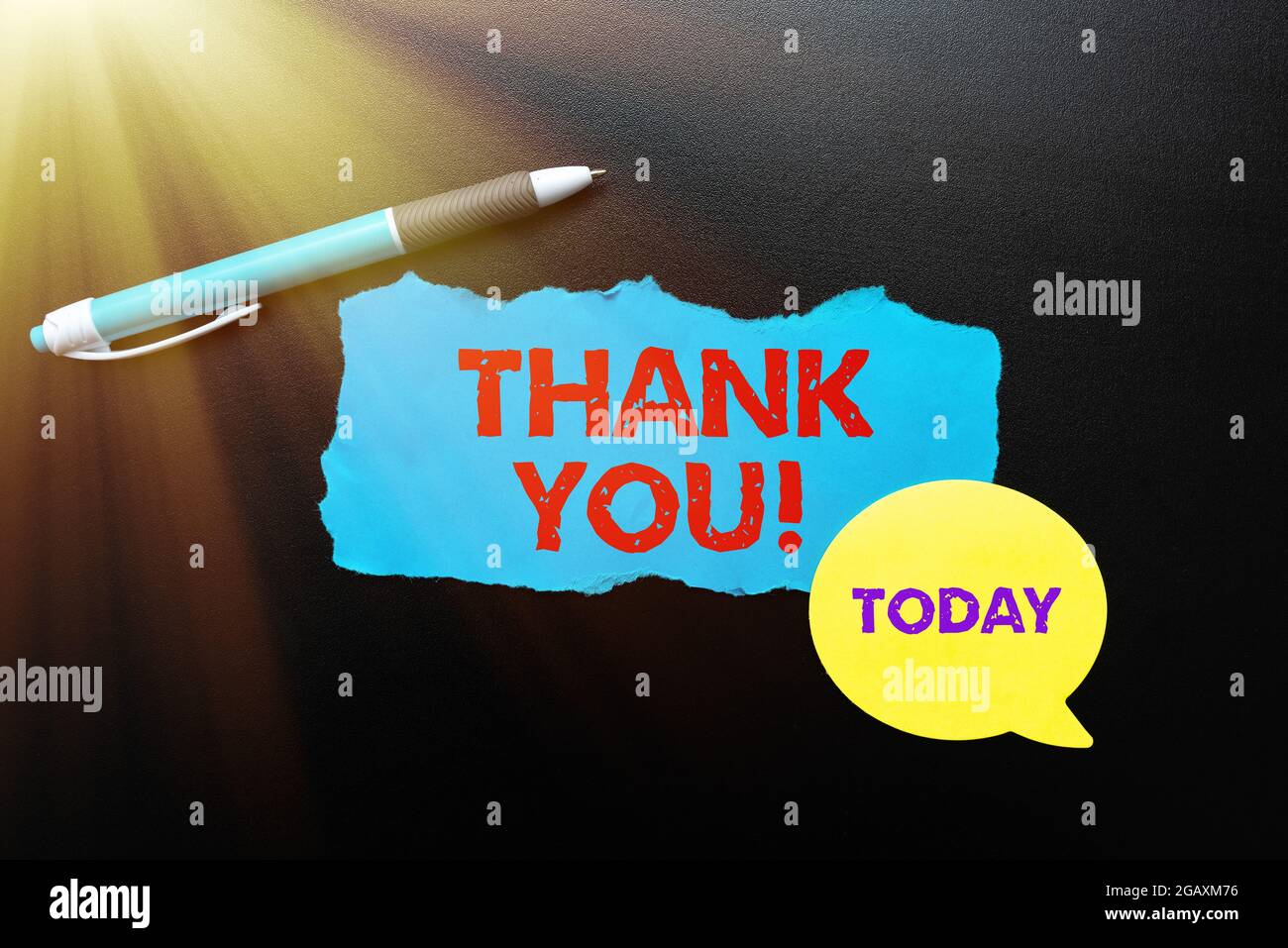Hand writing sign Thank You. Concept meaning a polite expression used ...