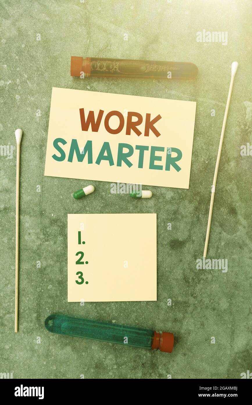 Inspiration showing sign Work Smarter. Business concept Efficiency Be ... Inspiration showing sign Work Smarter. Business concept Efficiency Be ...