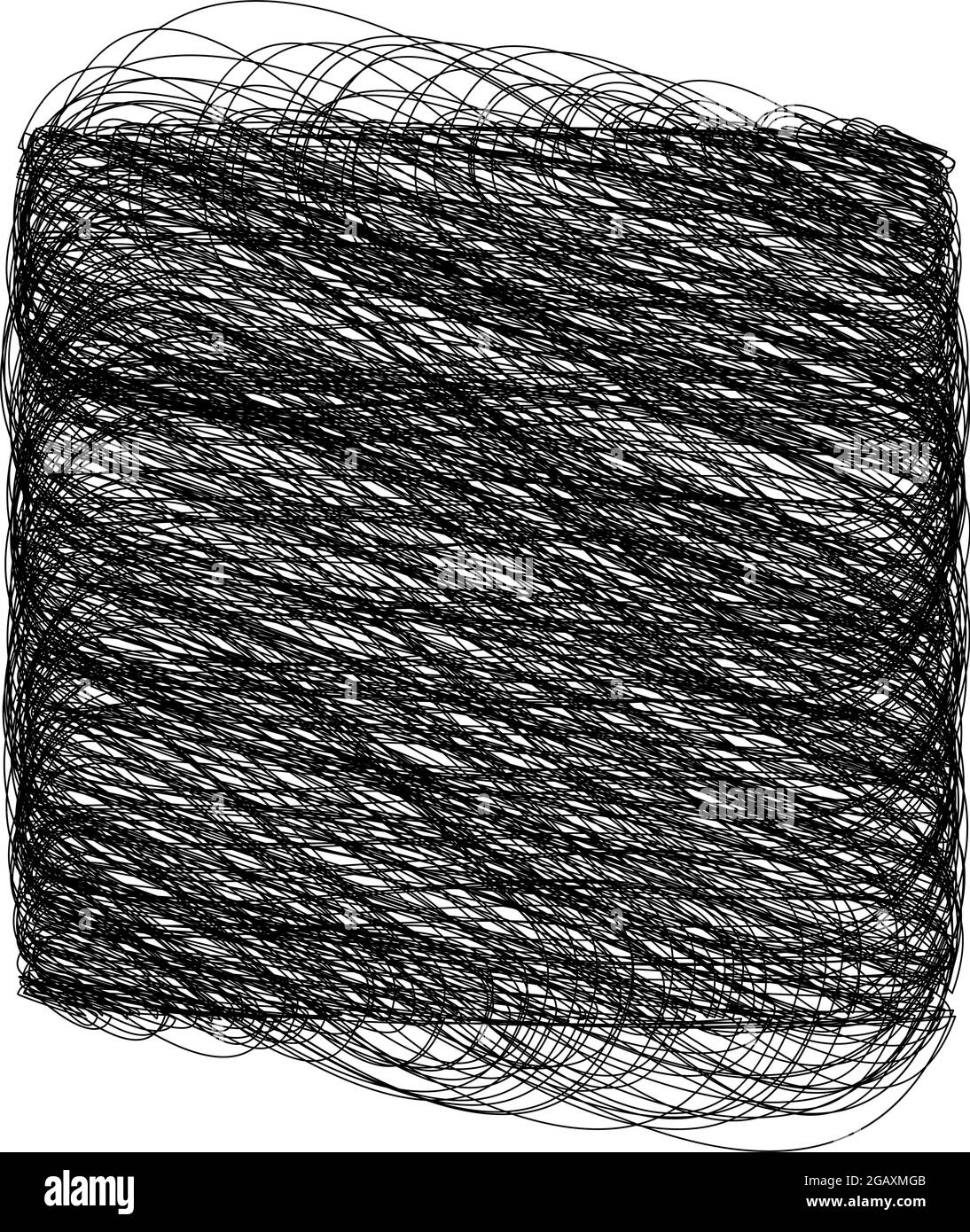 Square, rectangle scribbling, sketchy, sketch doodle lines element ...