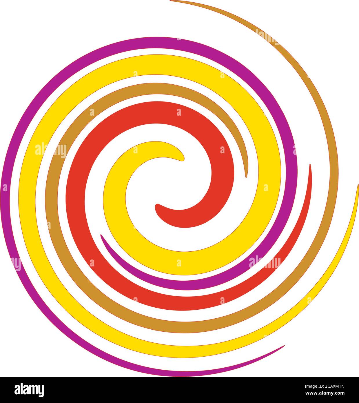 Smudge, smear circular spiral, swirl, twirl element. Gel, fluid, liquid ...