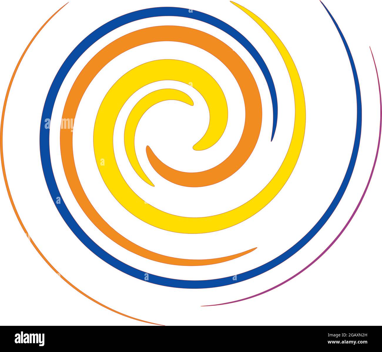 Smudge, smear circular spiral, swirl, twirl element. Gel, fluid, liquid ...