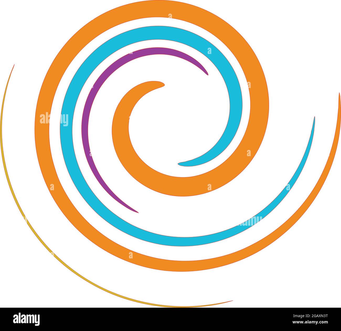 Smudge, smear circular spiral, swirl, twirl element. Gel, fluid, liquid ...