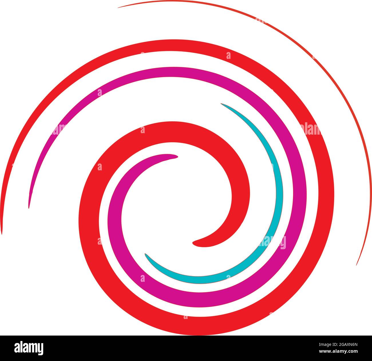 Smudge, smear circular spiral, swirl, twirl element. Gel, fluid, liquid ...