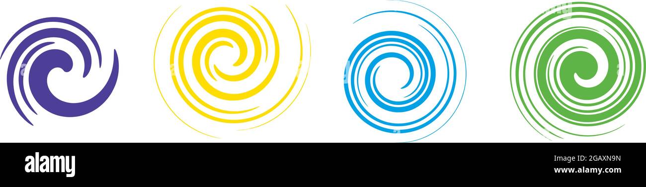 Smudge, smear circular spiral, swirl, twirl element. Gel, fluid, liquid ...