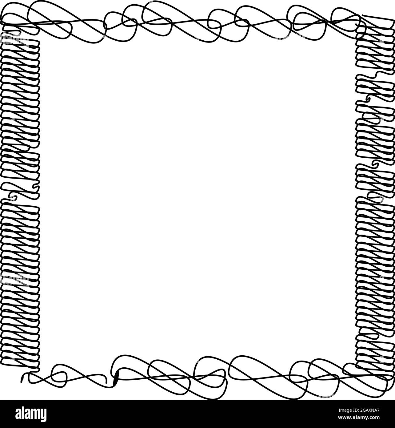 Square, rectangle scribbling, sketchy, sketch doodle lines element ...