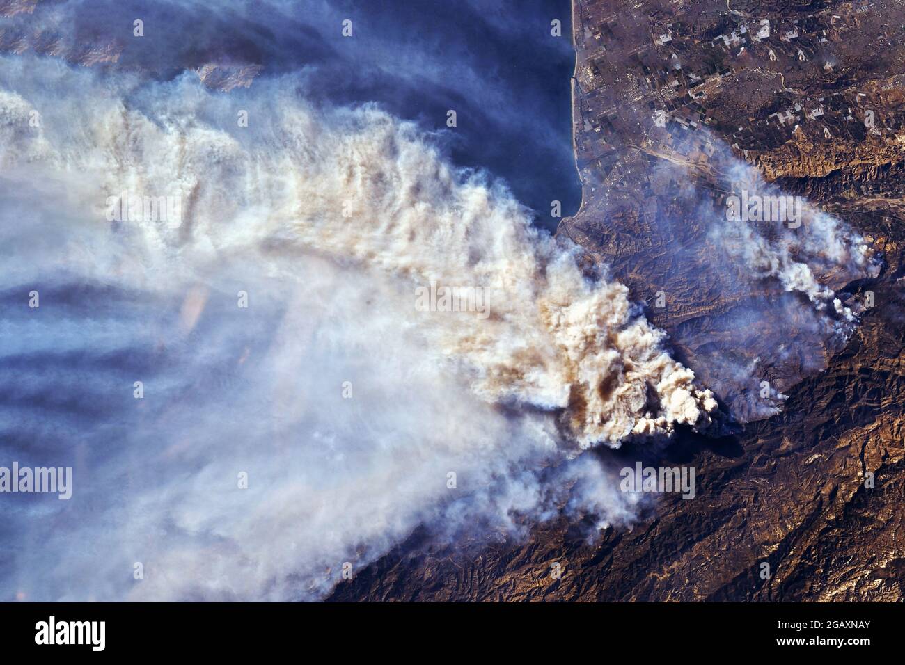 Forest fire from space. Elements of this image were furnished by NASA ...