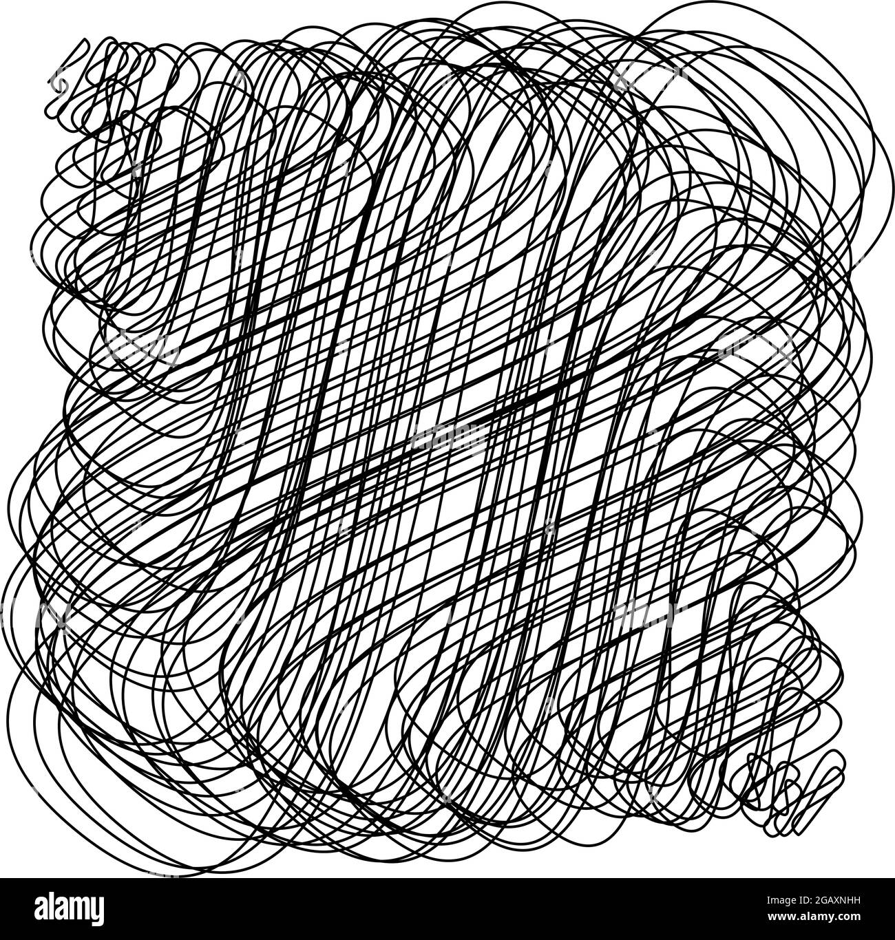 Square, rectangle scribbling, sketchy, sketch doodle lines element ...