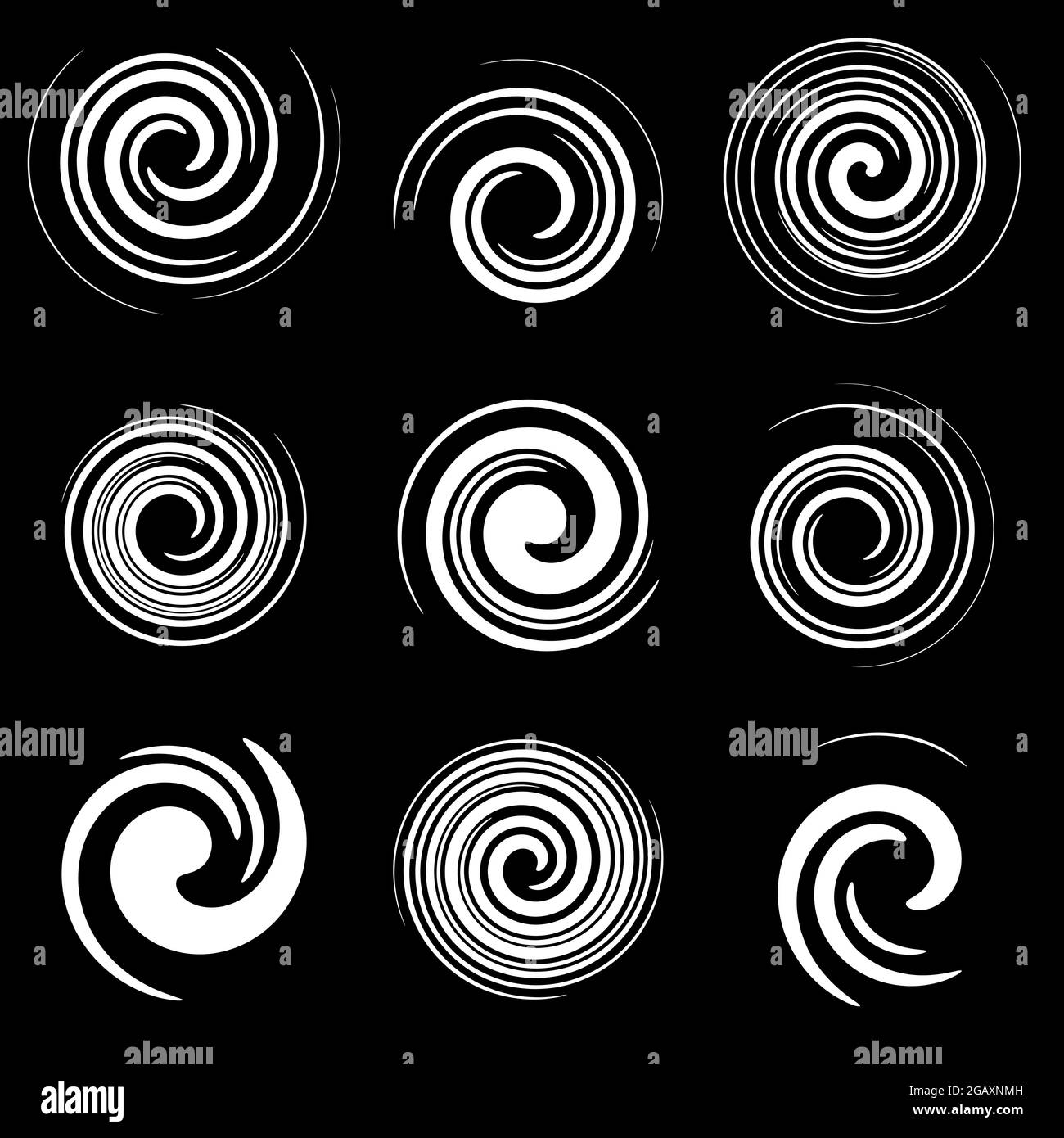Smudge, smear circular spiral, swirl, twirl element. Gel, fluid, liquid ...