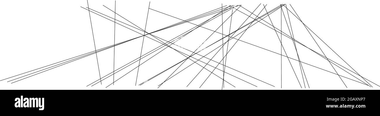 Random, chaotic lines element. Random stripes – stock vector ...