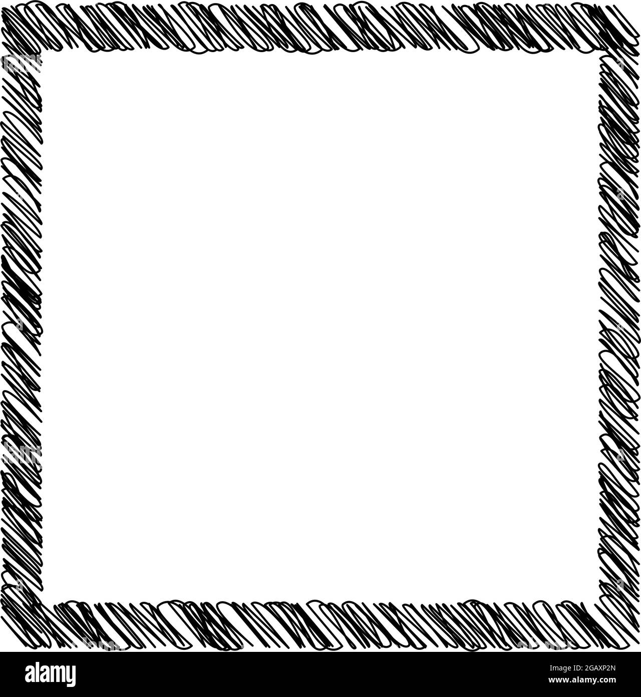 Square, rectangle scribbling, sketchy, sketch doodle lines element ...